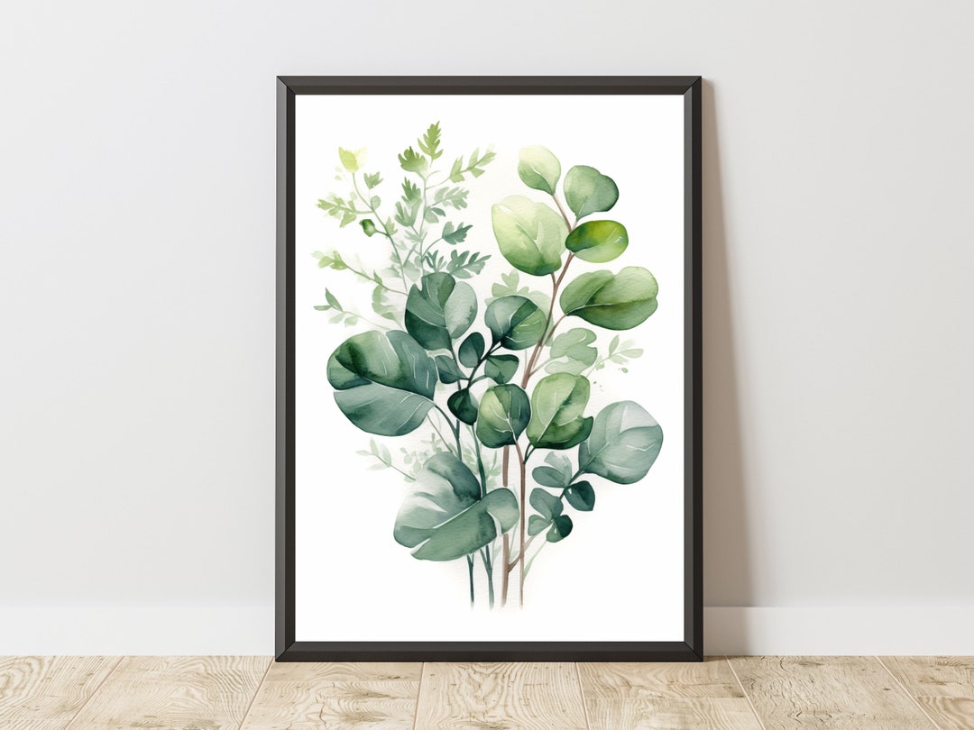 Eucalyptus Prints, Botanical Print Set, Foliage Watercolor, Plant ...
