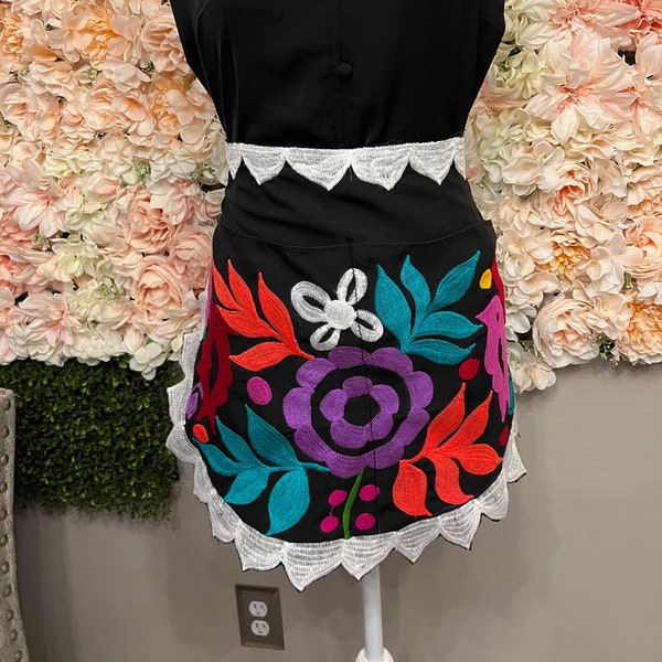 Mexican Embroidered Apron - Etsy