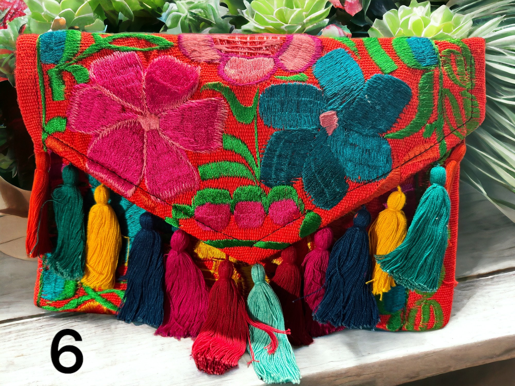 Mexican Floral Embroidered Purse. Over the Shoulder Purse. Colorful ...