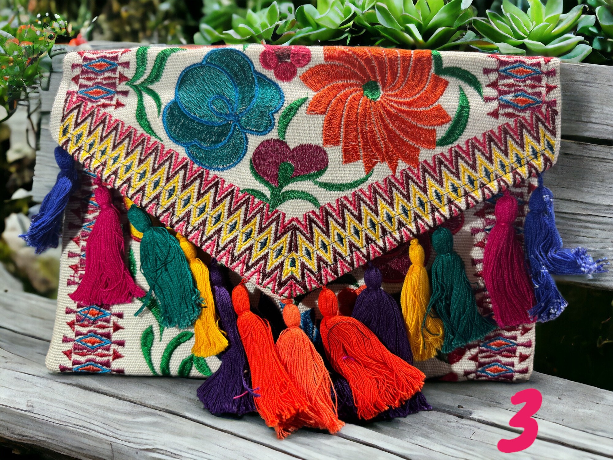 Mexican Floral Embroidered Purse. Over the Shoulder Purse. Colorful ...