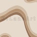 Neutral Wavy Line Wall Art, Aesthetic Room Decor, Retro Poster, Line ...