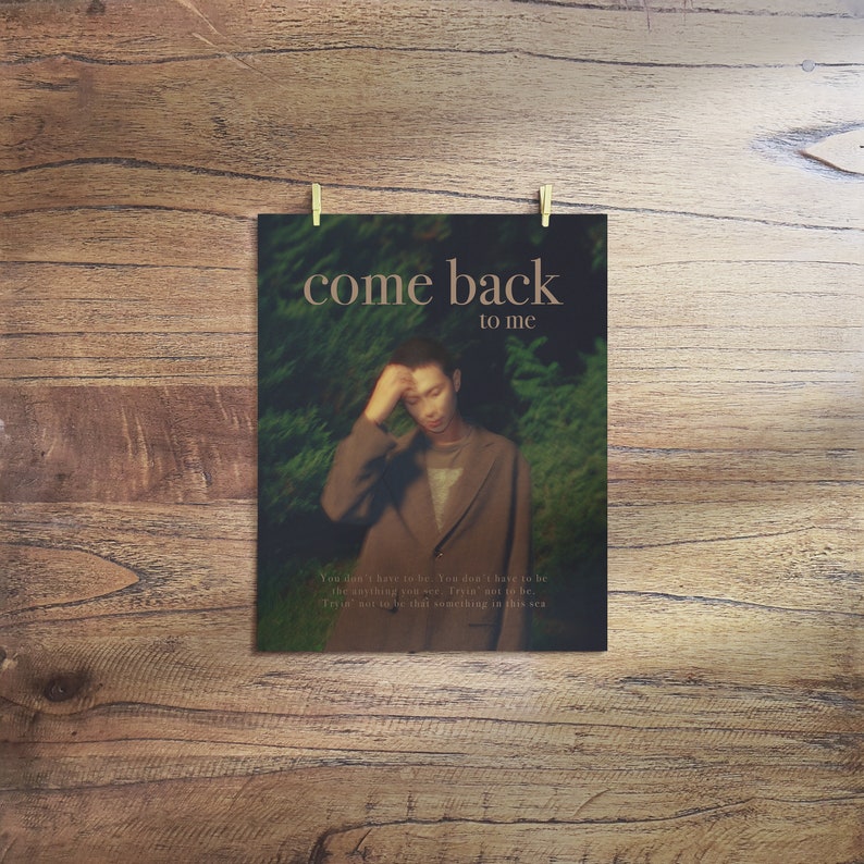 RM Come Back to Me Lyrics Print RPWP Album Kim Namjoon Solo Poster - Etsy