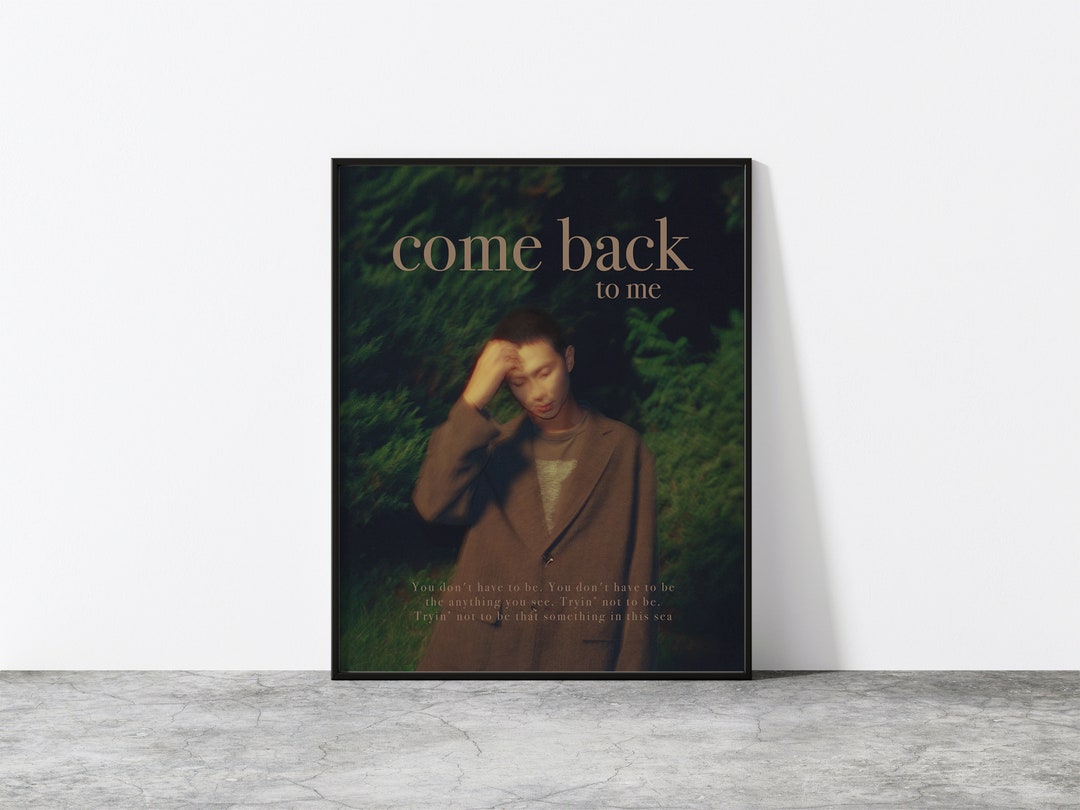 RM Come Back to Me Lyrics Print | RPWP Album | Kim Namjoon | Solo ...