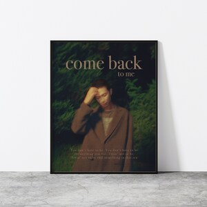 RM Come Back to Me Lyrics Print | RPWP Album | Kim Namjoon | Solo ...