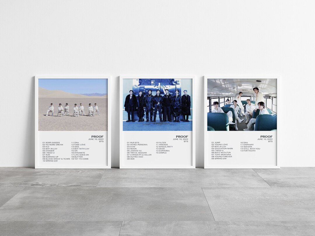 BTS Proof Album Tracklist Poster: OT7 Print - Etsy