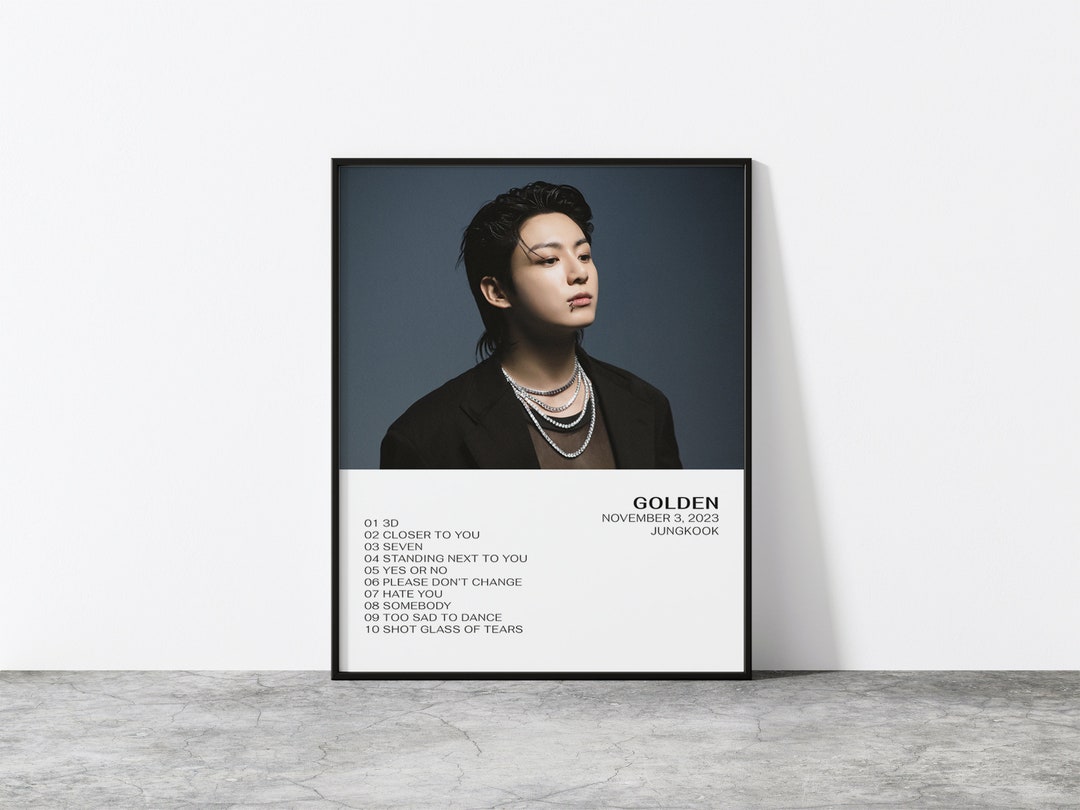 JK Golden Album Tracklist Poster | Seven | Jeon Jungkook | Solo Print ...