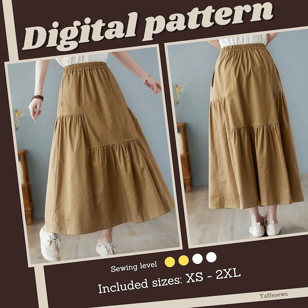 Ruffle Skirt Pattern - Etsy