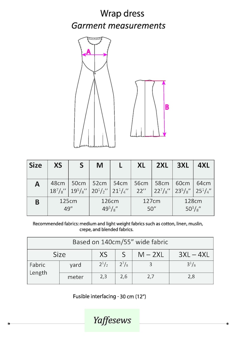 Wrap Dress Sewing Pattern, Sleeveless Boho Dress, Digital Pattern Pdf ...