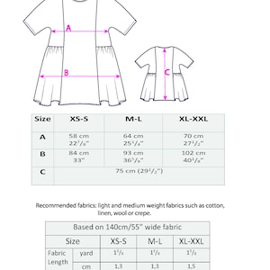Boxy Top Sewing Pattern, Oversized Boho Top PDF Download - Sizes XS-XXL ...