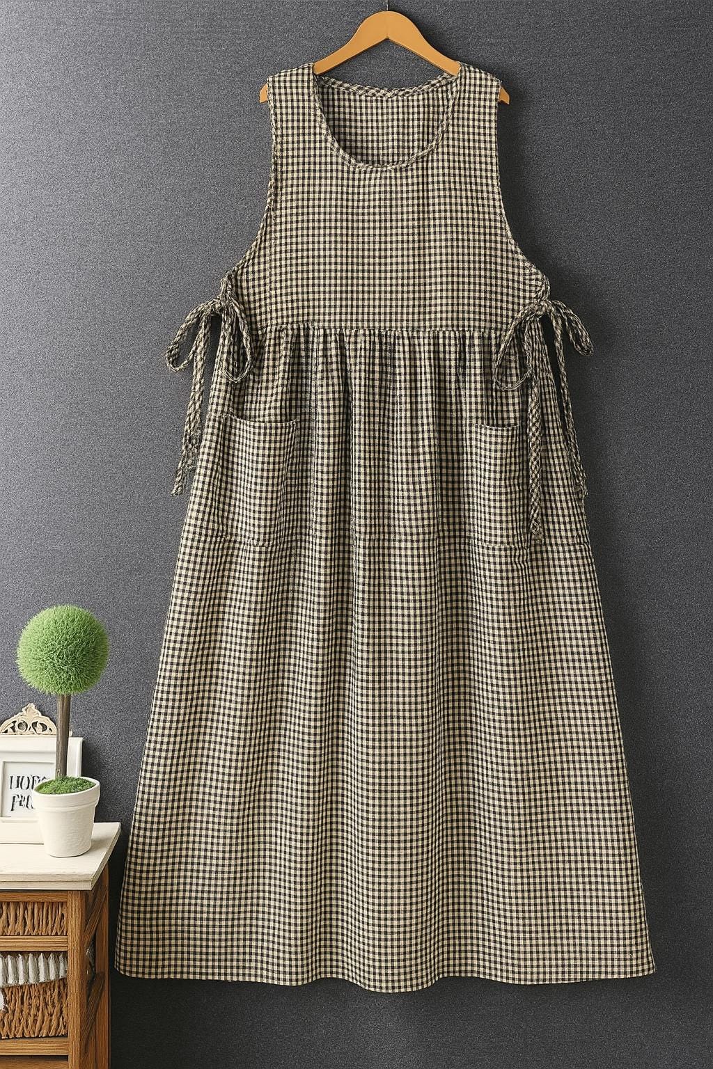 Side Tie Apron Dress PDF Sewing Pattern, Pinafore Apron Pattern, Garden ...