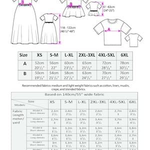 Ruffle Dress Sewing Pattern, 2 Dresses and 4 Tops in 1 Sewing Pattern ...