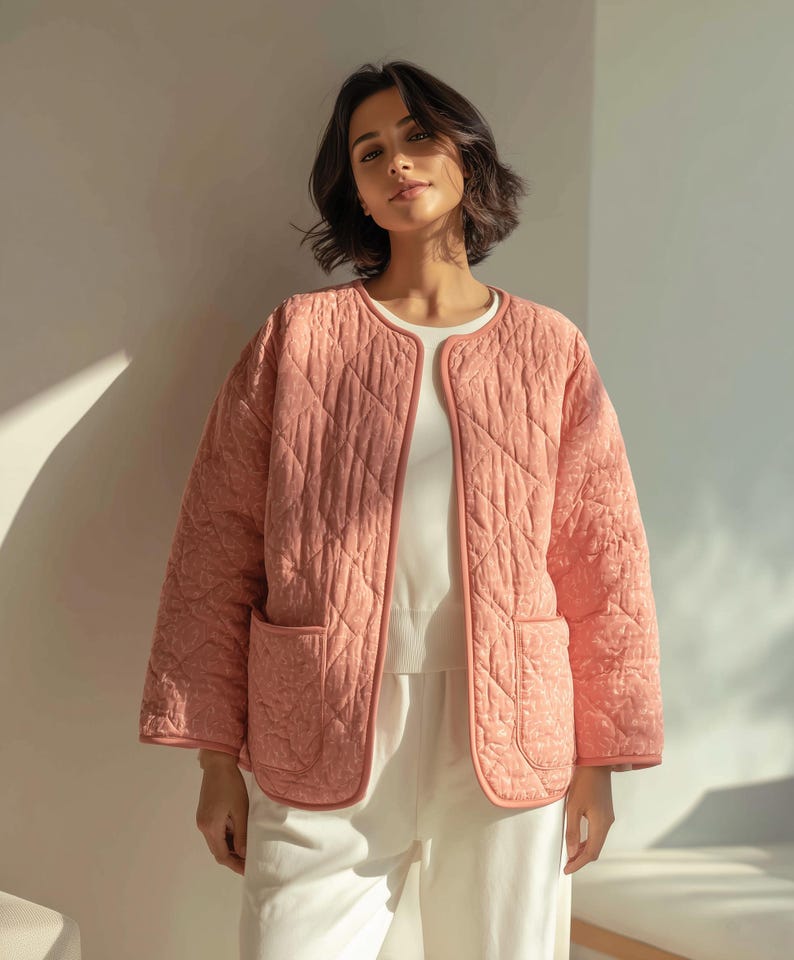 Quilted Jacket Sewing Pattern PDF, Women’s Padded Coat Pattern, Easy ...