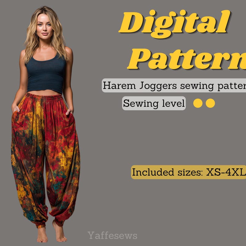Harem Pants Pattern - Etsy