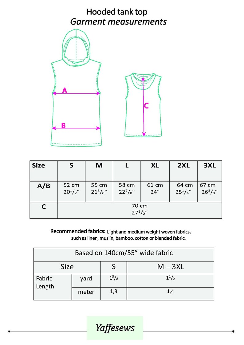 Men's Hooded Tank Top Sewing Pattern, Minimalist Sleeveless Boho Top ...