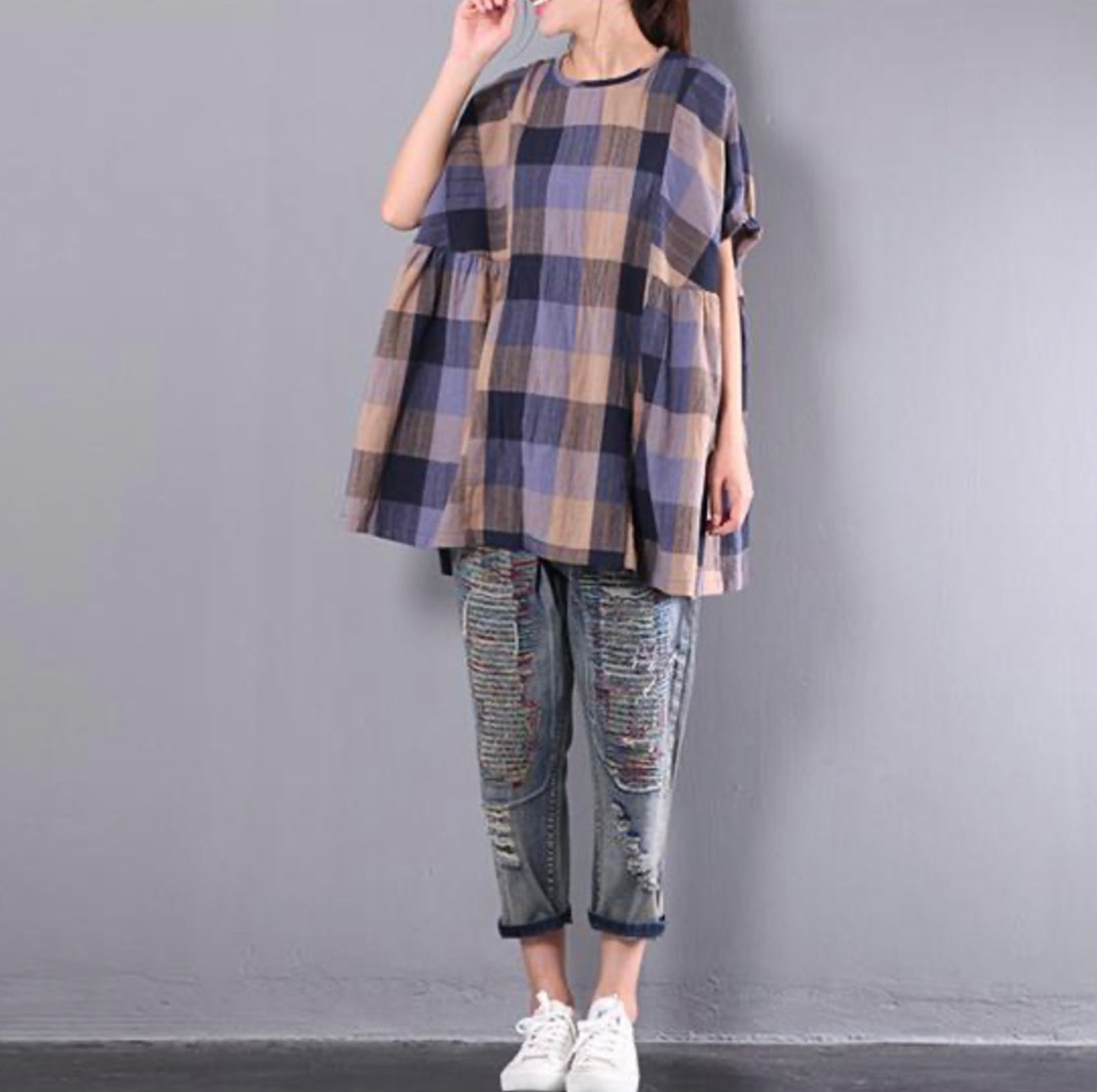 Boxy Top Sewing Pattern, Oversized Boho Top PDF Download - Sizes XS-XXL ...