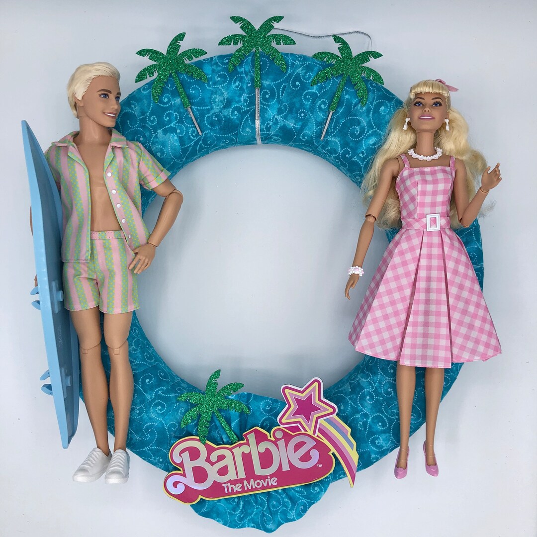 Barbie the Movie Wreath, Barbie and Ken Wreath, Barbie Home Decor ...