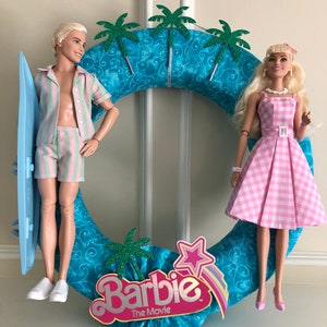 Barbie the Movie Wreath, Barbie and Ken Wreath, Barbie Home Decor ...