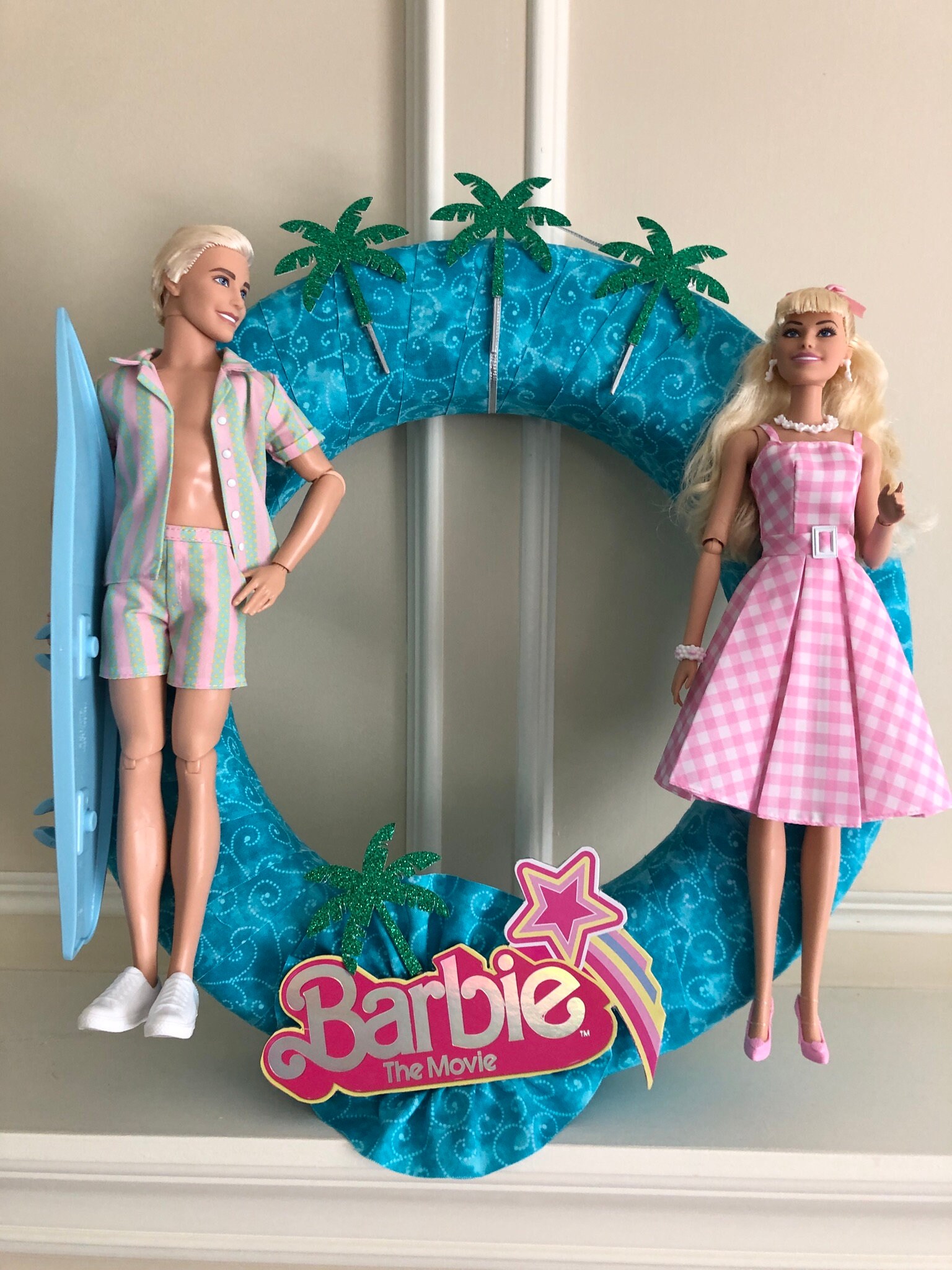 Barbie the Movie Wreath, Barbie and Ken Wreath, Barbie Home Decor ...
