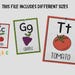 Alphabet Flashcards With Fruits and Vegetables | Educational Flashcards ...