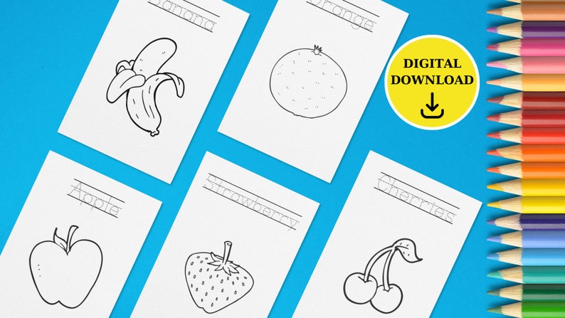 15 Printable Fruit Coloring Pages for Kids Fun Activity Coloring Pages ...