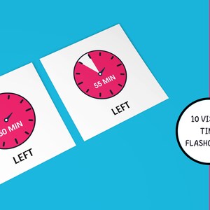 10 Visual Time Countdown Flashcards | Visual Timer Cards for Non Verbal ...