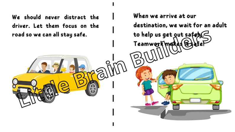 Car Safety Printable Social Story for Kids | Stay Safe in the Car ...