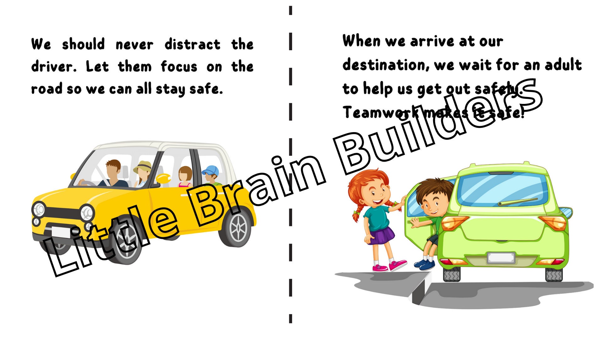 Car Safety Printable Social Story for Kids | Stay Safe in the Car ...