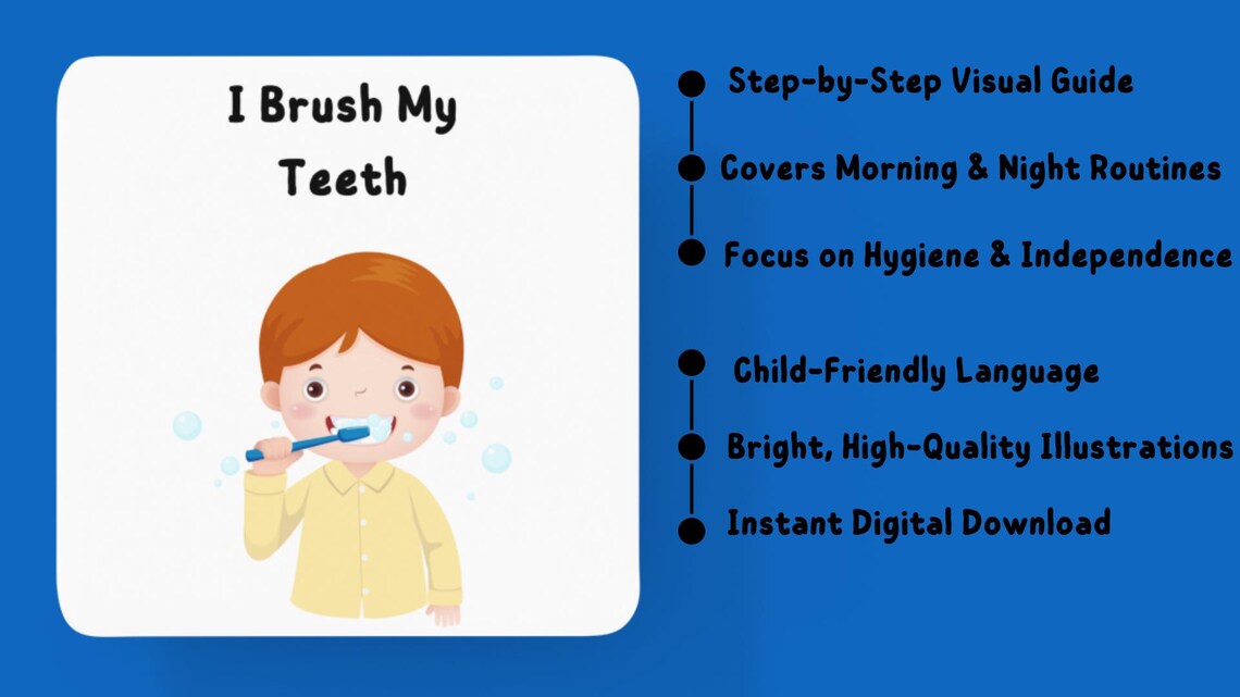 Printable Social Story | Brushing Teeth Routine for Kids (PDF) - Etsy
