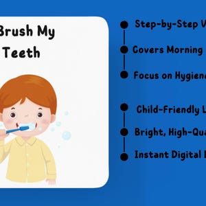 Printable Social Story | Brushing Teeth Routine for Kids (PDF) - Etsy