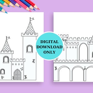 10 Medieval Castle Coloring Pages for Kids | Printable Castle Coloring ...