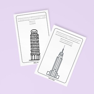 Buildings Around the World Coloring Pages |illustration Sheets |burj ...