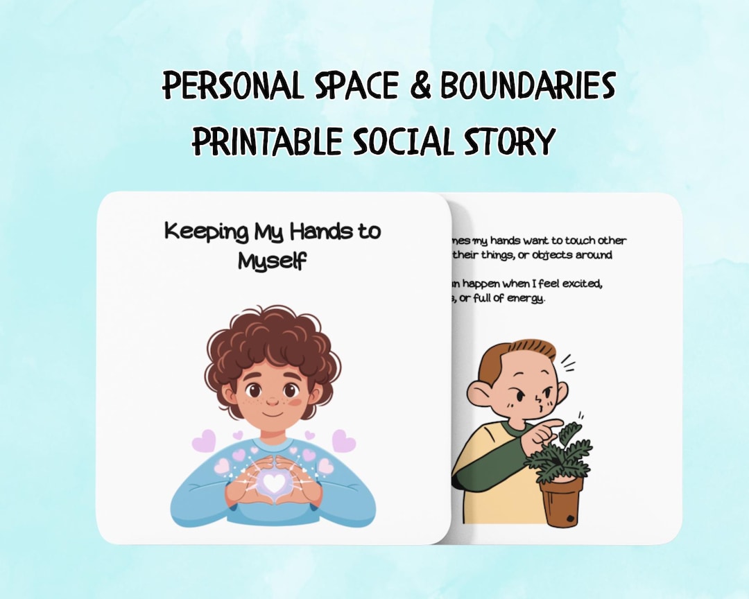 Personal Space Social Story | Boundaries for Kids Ages 3-8 (printable ...