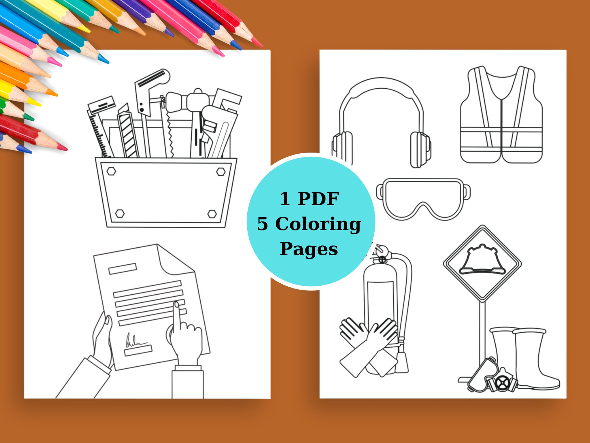 5 Printable Construction Coloring Pages for Kids | Fun Activity ...