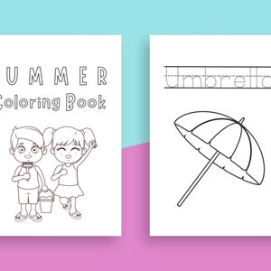 9 Printable Summer Coloring Pages | Kids Activity Book (digital ...