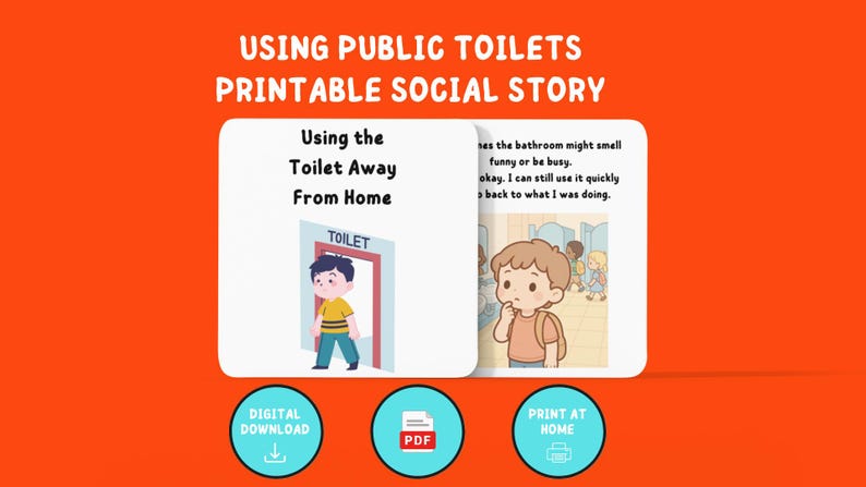 Potty Training Social Story | Public Toilet Anxiety Help (PDF Download ...