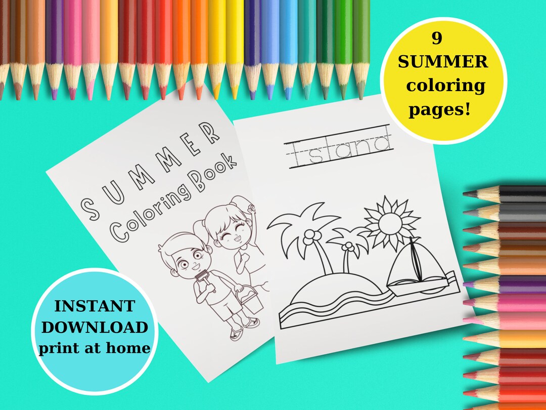 9 Printable Summer Coloring Pages for Kids | Fun Activity Coloring ...