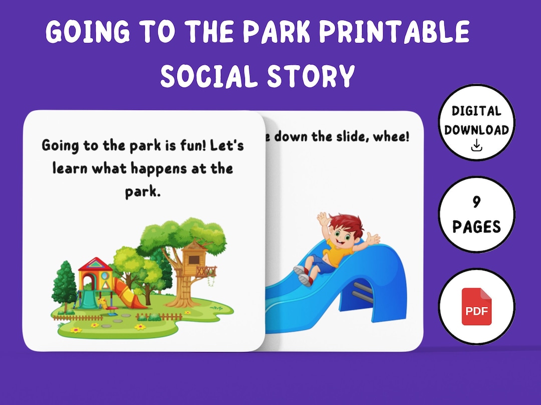 Social Story About Going to the Park | Printable Social Story | Digital ...