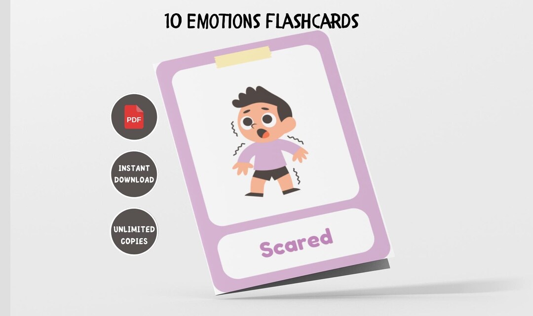 Emotion Flashcards for Kids | Printable Emotional Learning Cards ...