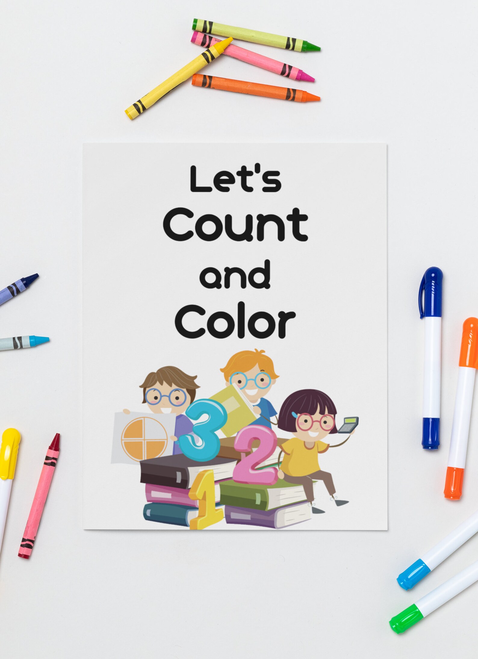 Count and Color Pages for Kids | Digital and Printable Coloring Pages ...