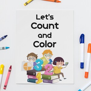 Count and Color Pages for Kids | Digital and Printable Coloring Pages ...