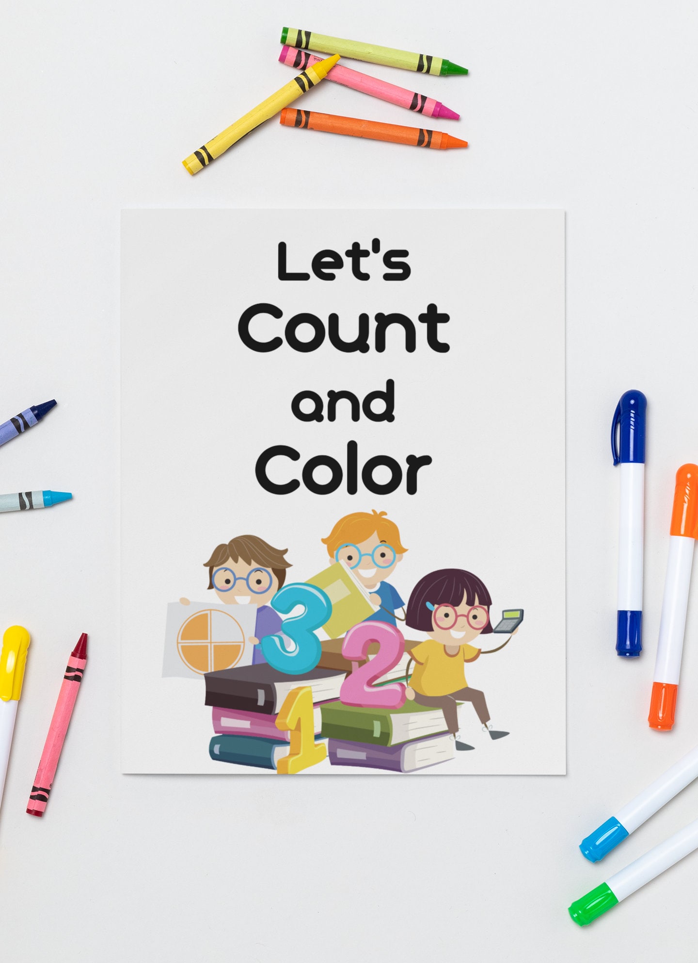 Count and Color Pages for Kids | Digital and Printable Coloring Pages ...