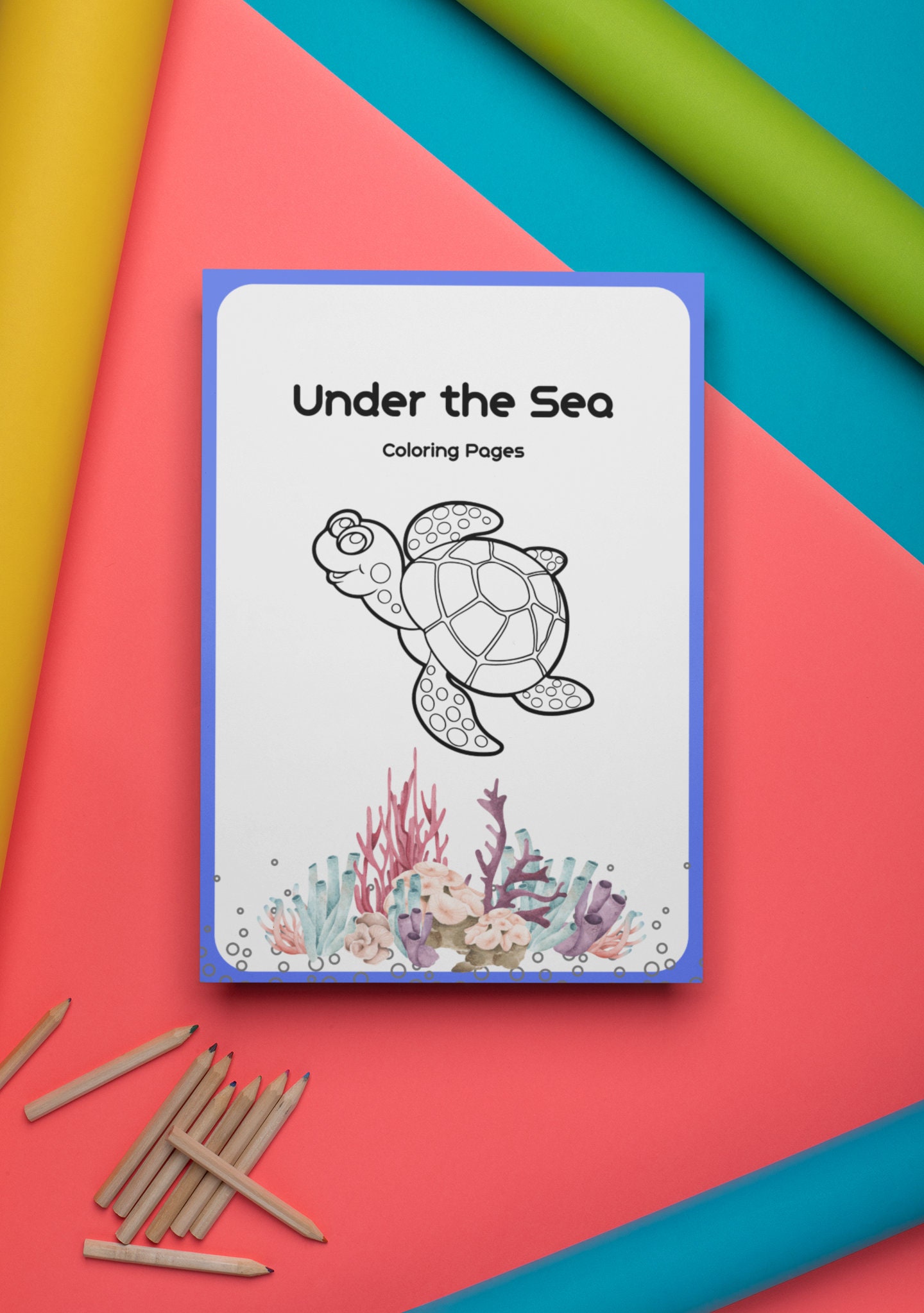 Sea Animals Coloring Pages | Under the Water, Kids Drawing (digital ...