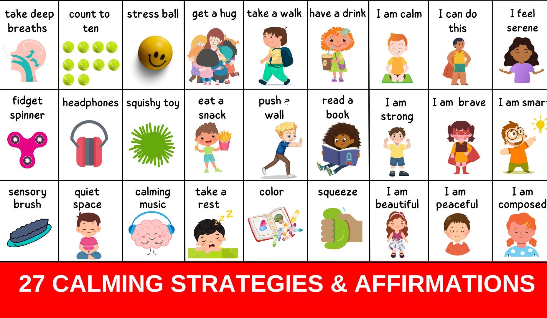 27 Calming Strategies Pecs | Affirmation Pecs | Calming Techniques ...