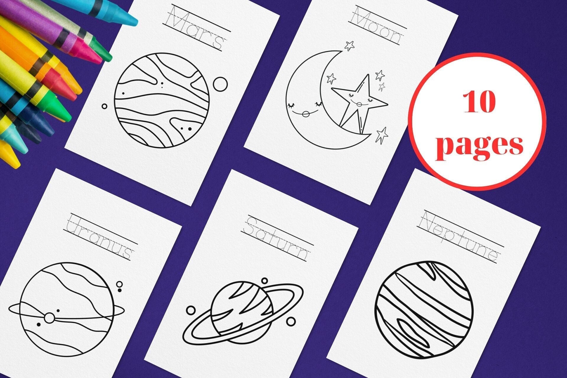 Planet Coloring Pages for Kids | Solar System Learning (digital ...