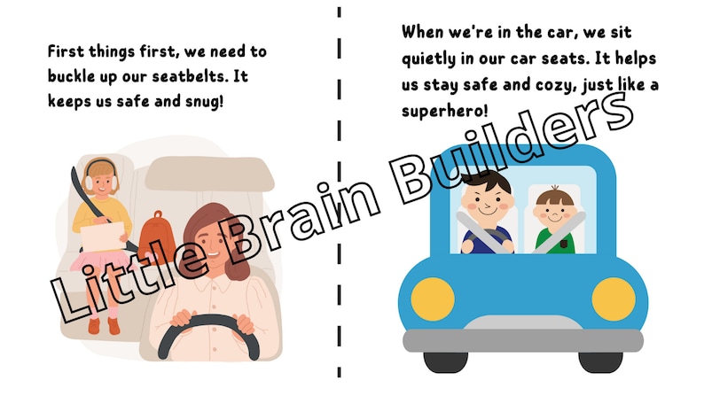 Car Safety Printable Social Story for Kids | Stay Safe in the Car ...