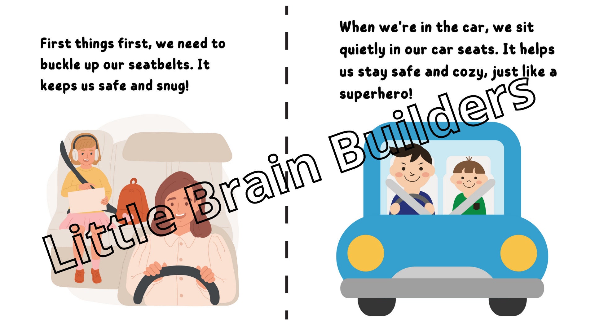 Car Safety Printable Social Story for Kids | Stay Safe in the Car ...