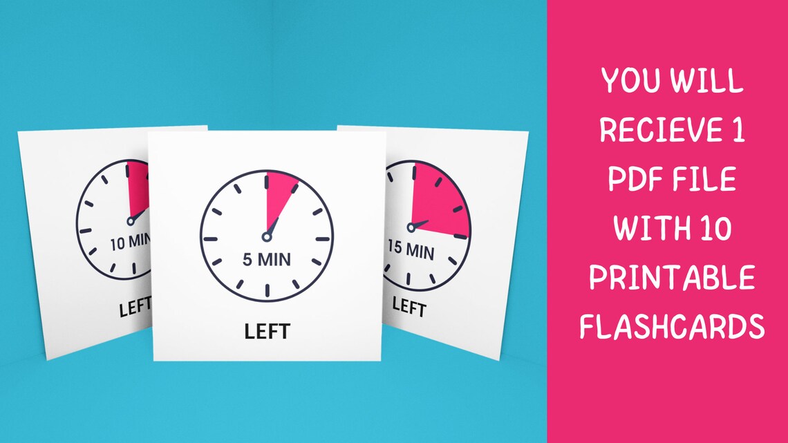 10 Visual Time Countdown Flashcards | Visual Timer Cards for Non Verbal ...