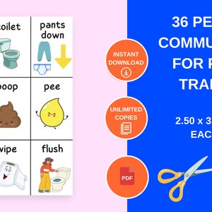 36 Printable Pecs Communication Cards for Potty Training for Girls ...
