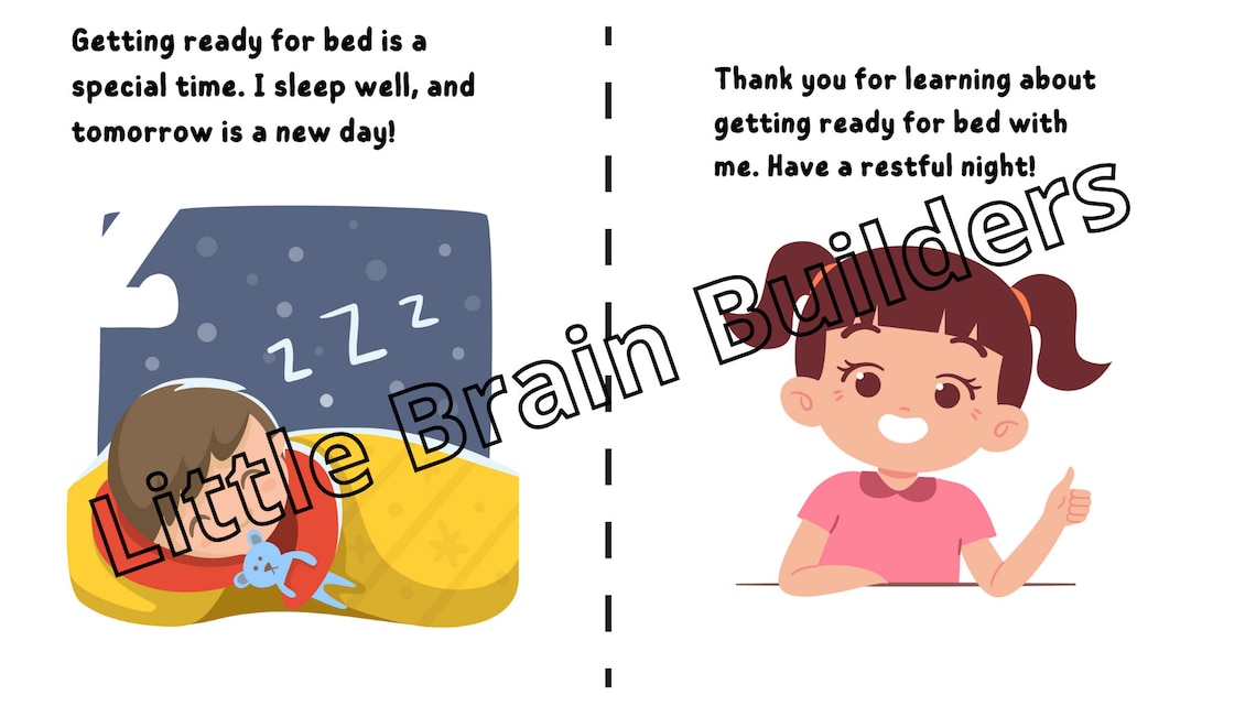 Getting Ready for Bed Printable Social Story for Kids | Going to Bed ...