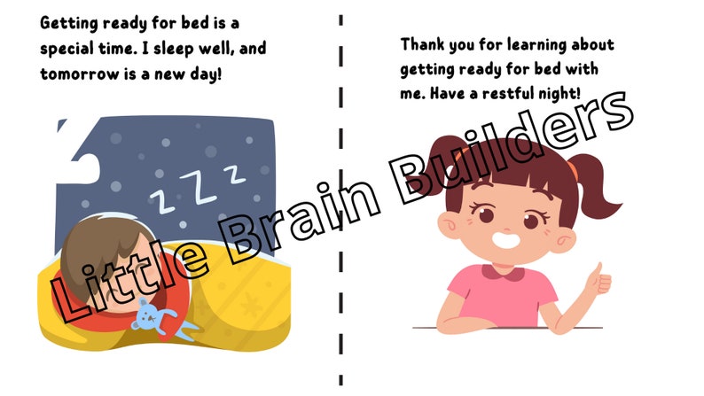 Getting Ready for Bed Printable Social Story for Kids | Going to Bed ...